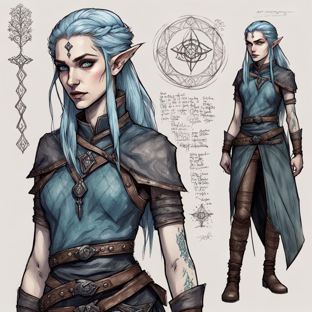 elf sketch - 2 of 4 - AI Generated Artwork - NightCafe Creator