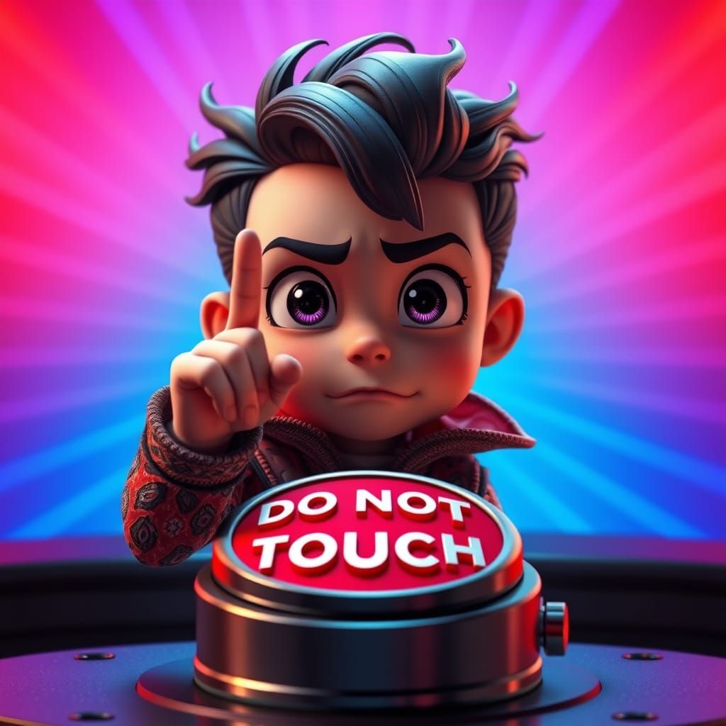 'Do Not Touch the Button' - A Cartoon Character's Dilemma in...