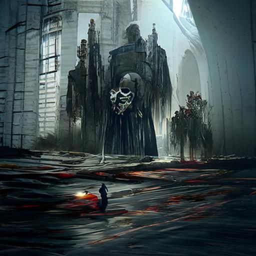 With a dead sound on the final stroke of nine. - AI Generated Artwork ...