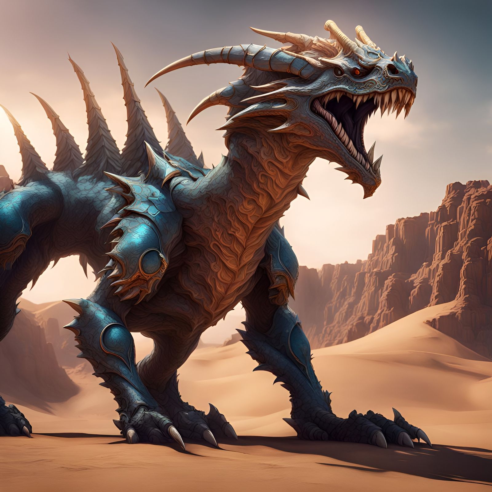 Armored drake - AI Generated Artwork - NightCafe Creator