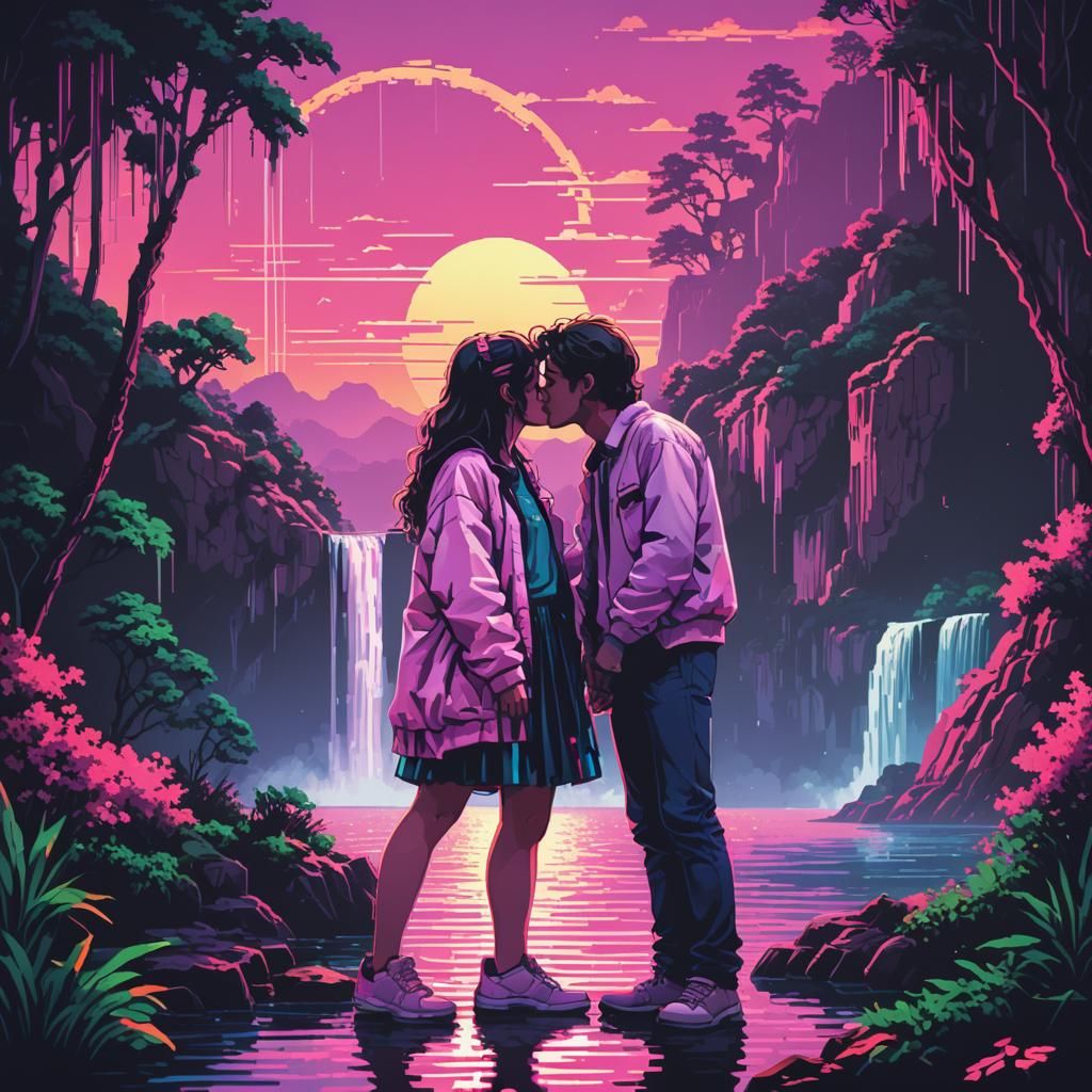 First Kiss - AI Generated Artwork - NightCafe Creator