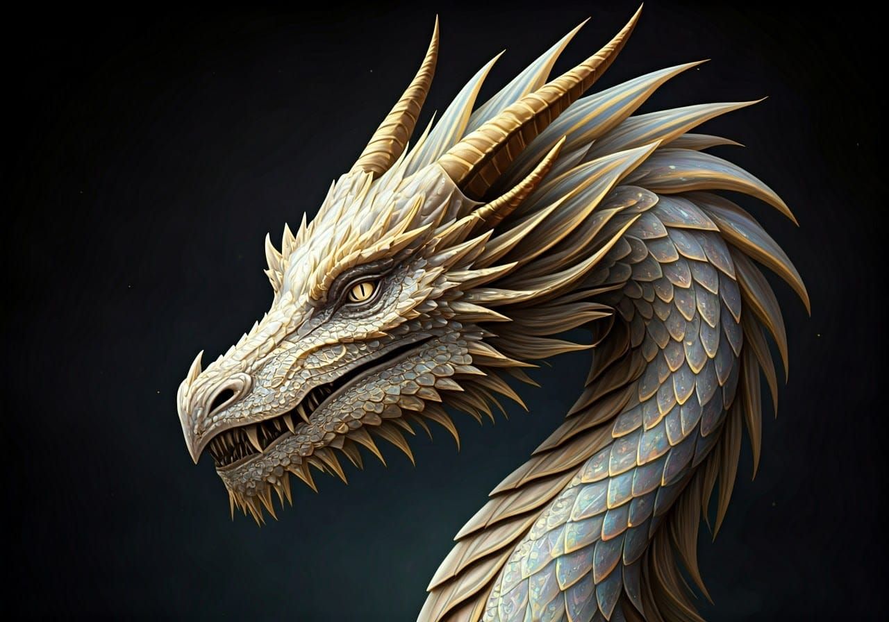 Regal Dragon - Regal Dragon in Futuristic Biomechanical Sty...