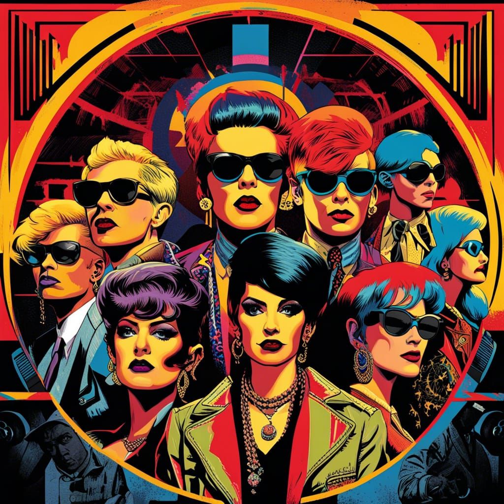 Mort Drucker illustration of Punk Rock mob Screen print, pop art ...