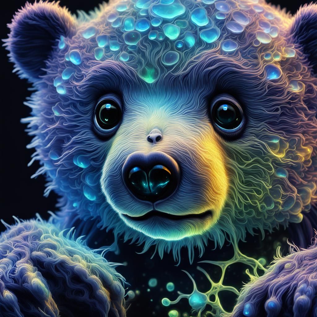 holographic bear - AI Generated Artwork - NightCafe Creator