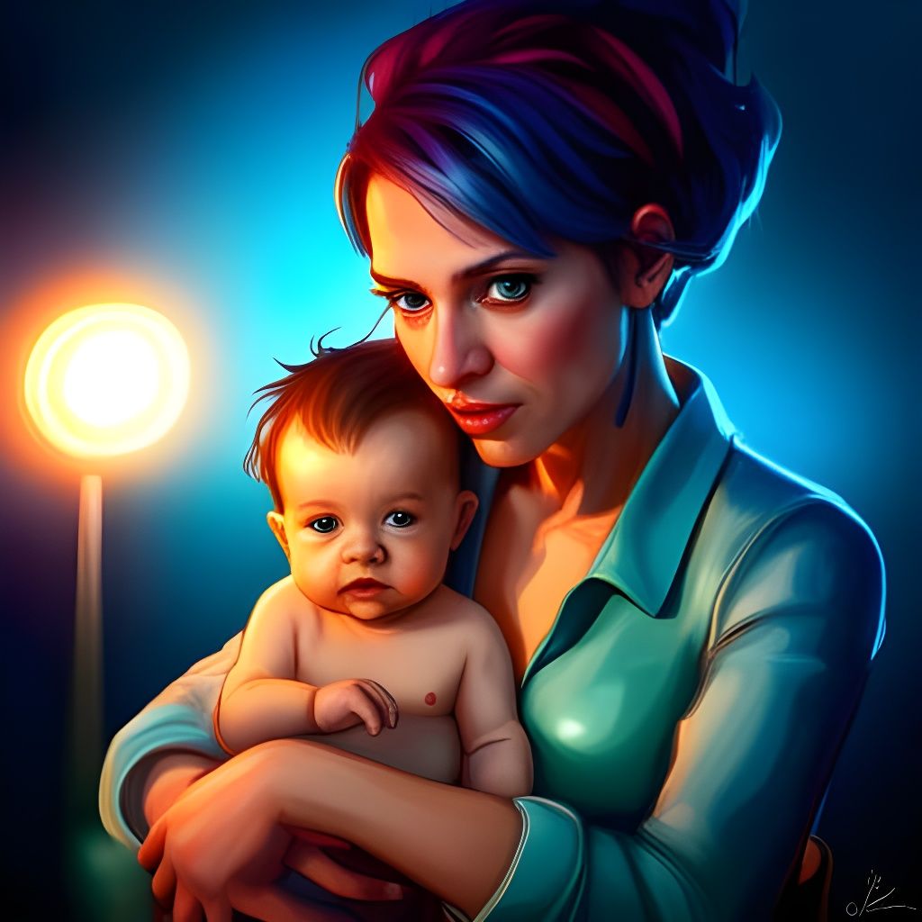 New Mom in Tech - AI Generated Artwork - NightCafe Creator