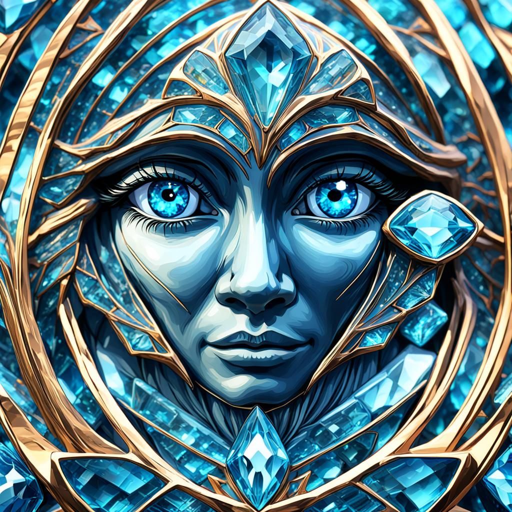 Aquamarine Deva - AI Generated Artwork - NightCafe Creator