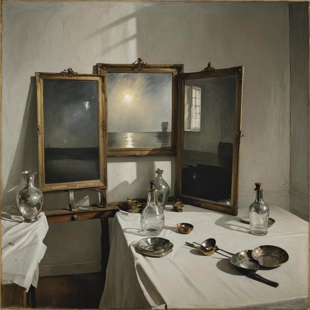 Still Life With Mirrors And Metal - AI Generated Artwork - NightCafe ...