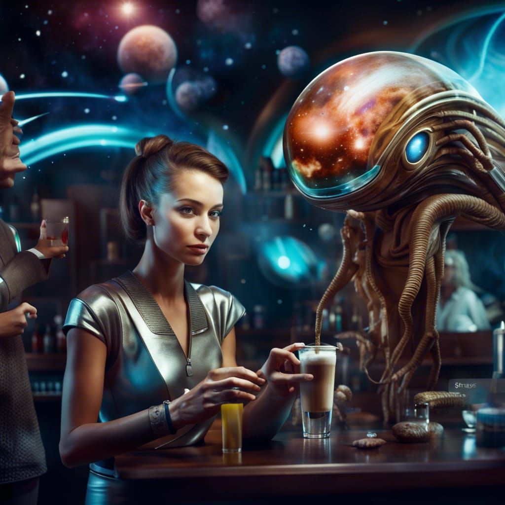 beautiful bartender woman - AI Generated Artwork - NightCafe Creator