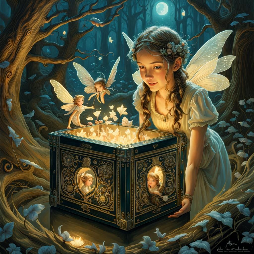 Fairy And The Magic Box - AI Generated Artwork - NightCafe Creator