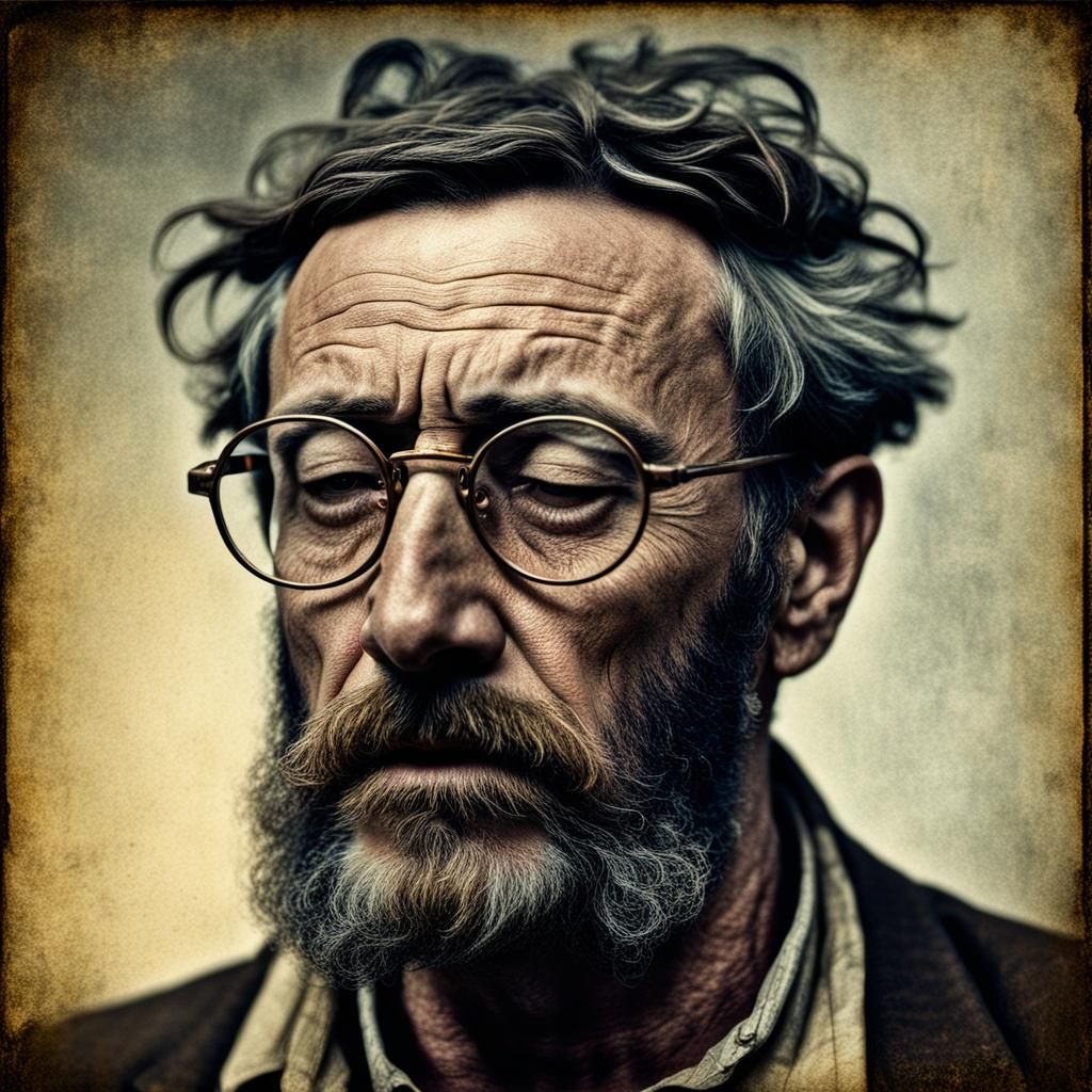 A tired worn out man - AI Generated Artwork - NightCafe Creator