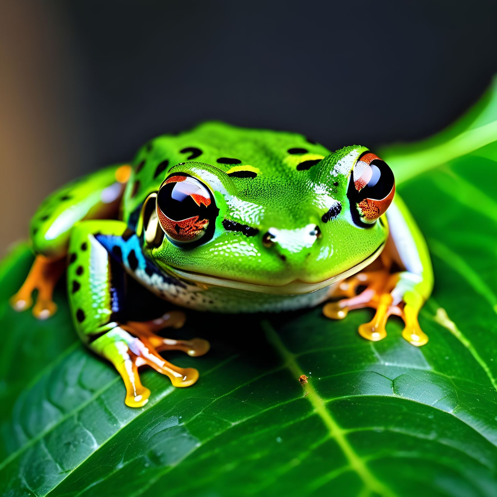 Fronk - Detailed Macro Photograph of a Cute Frog