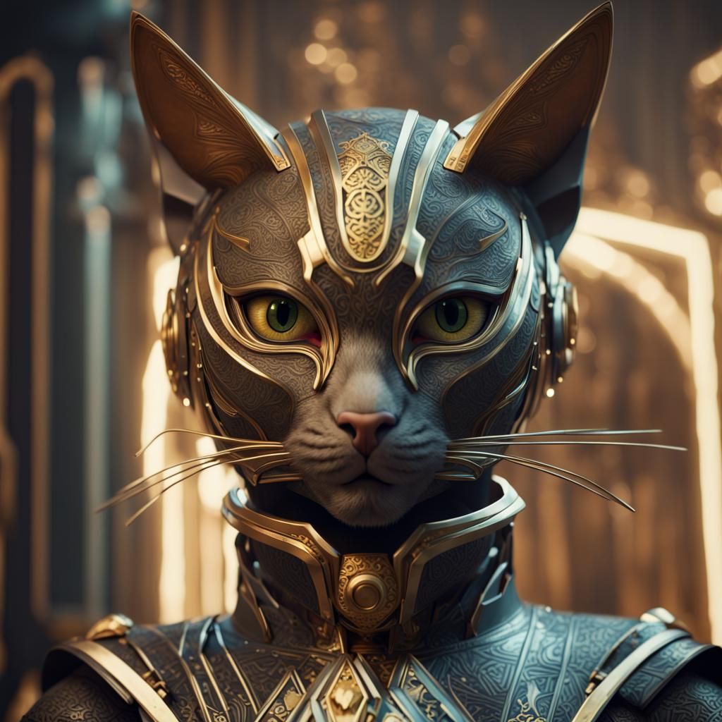 Cyborg Cat - AI Generated Artwork - NightCafe Creator