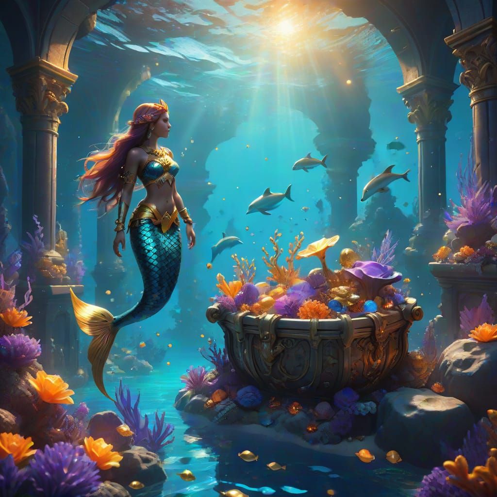 A Mermaid bottom of the sea - Enchanted Oceanic Realm Unveil...