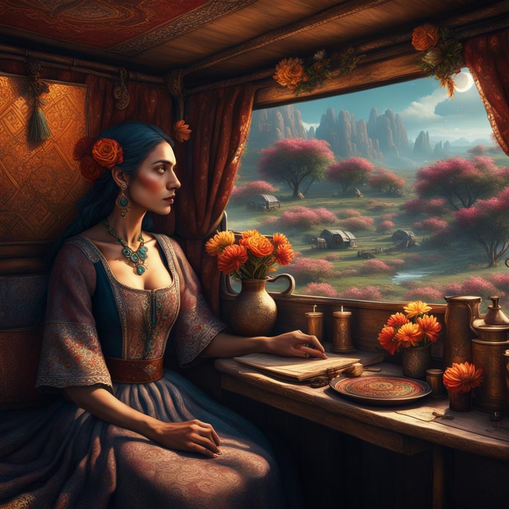 Romanian Gypsy Woman - AI Generated Artwork - NightCafe Creator