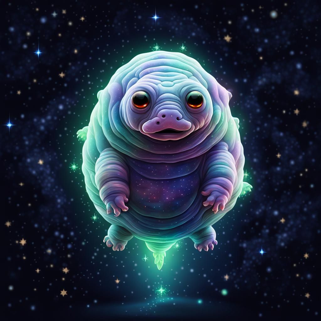 Tardigrade in Space - Celestial Christmas Tardigrade in Cosm...