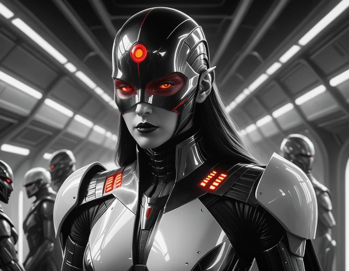 Selective Color space baddie - AI Generated Artwork - NightCafe Creator