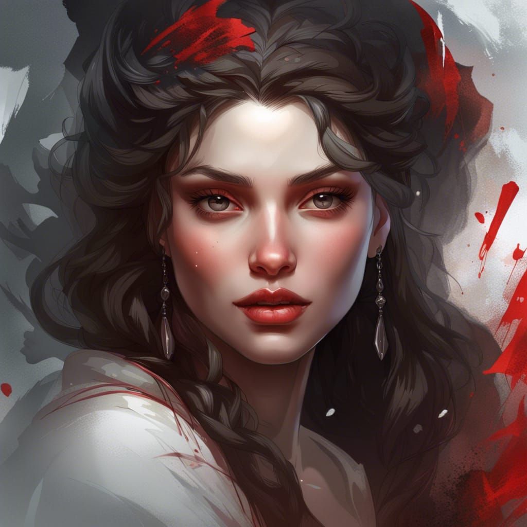 princess, German, young, Skin white as snow, lips red as blood, hair ...