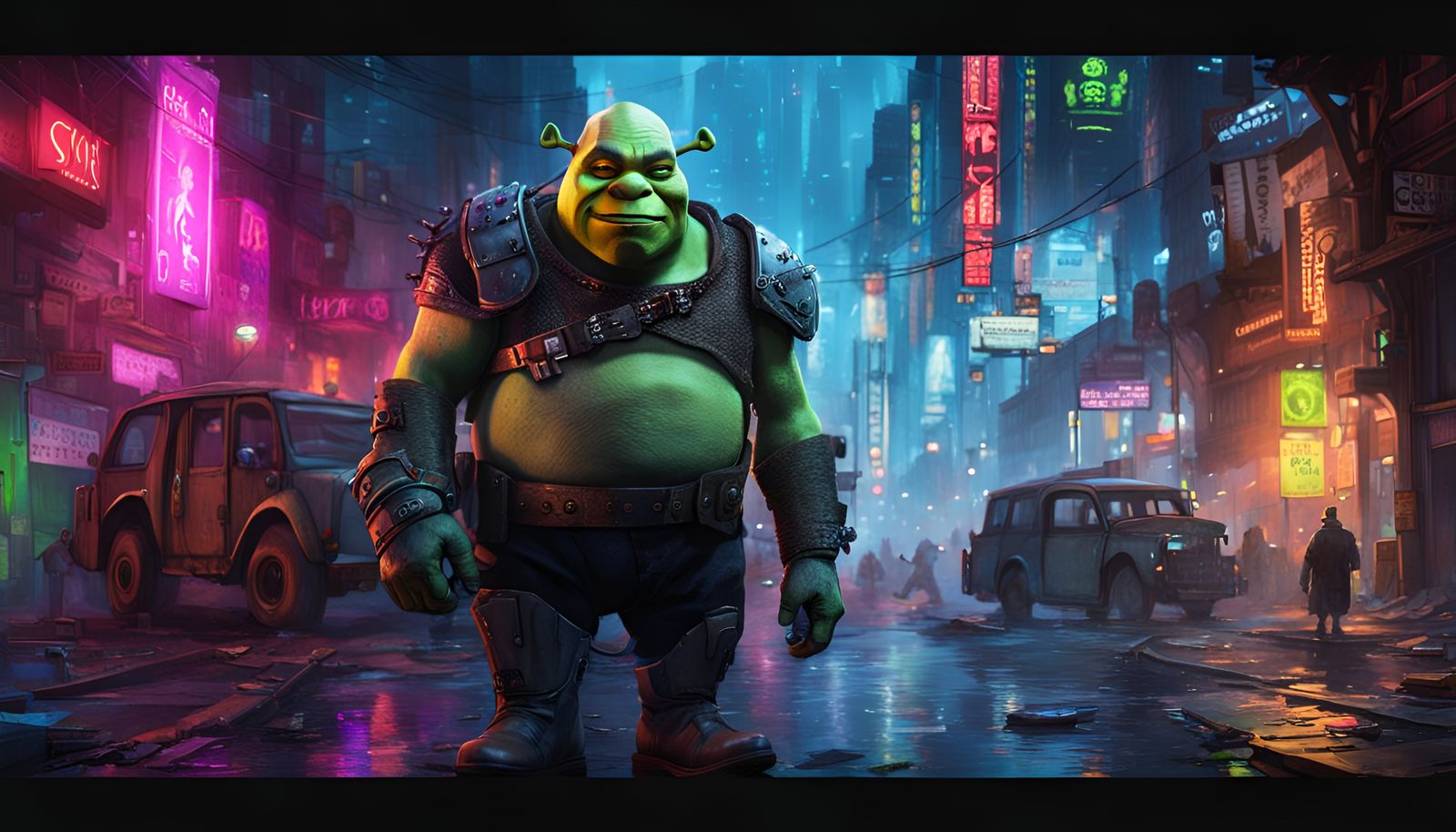 Cyber Shrek - AI Generated Artwork - NightCafe Creator