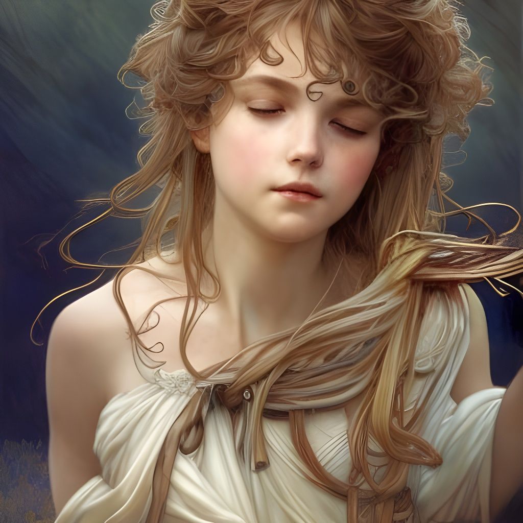 Tired Waif - AI Generated Artwork - NightCafe Creator