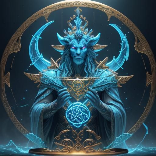 Nexus God Protype - Epic Fantasy Blue God Trapped in Radian...