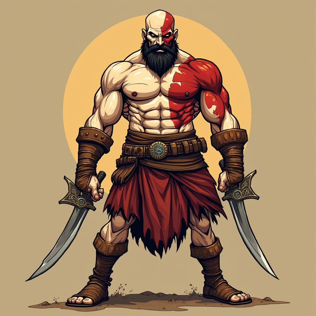 simplistic cartoon style with bold outlines, minimal shading, and a ...