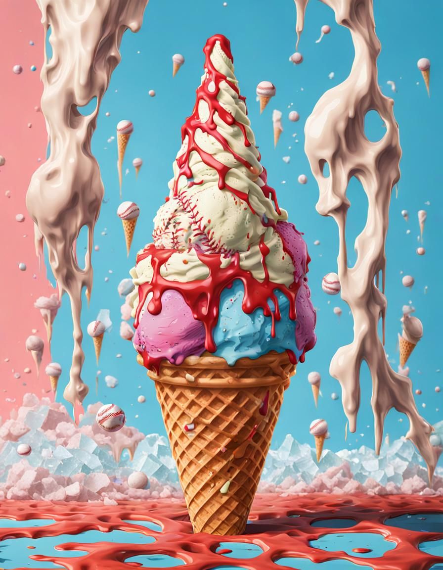 Baseball tower cone - AI Generated Artwork - NightCafe Creator