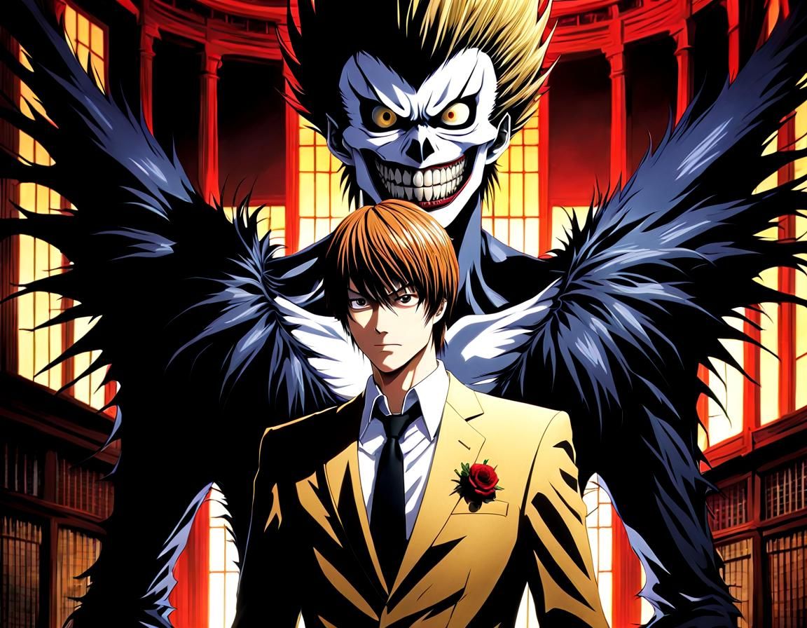 Light Yagami and Ryuk - AI Generated Artwork - NightCafe Creator