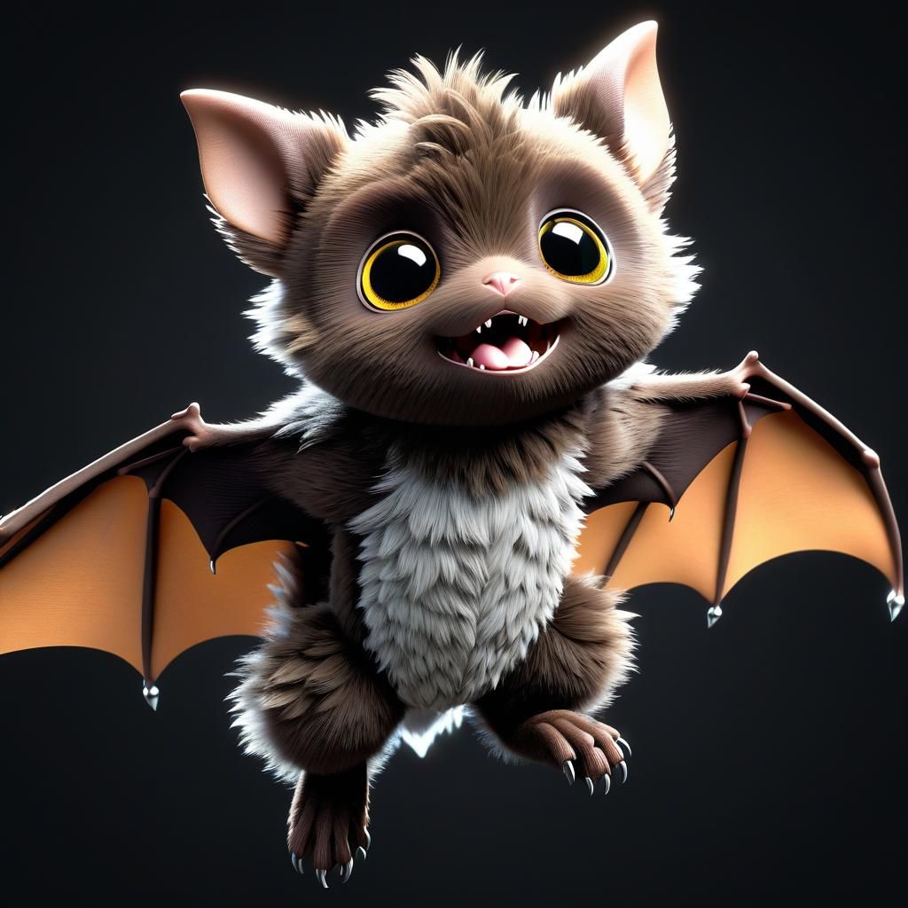 Fluffy the Fruit Bat - AI Generated Artwork - NightCafe Creator