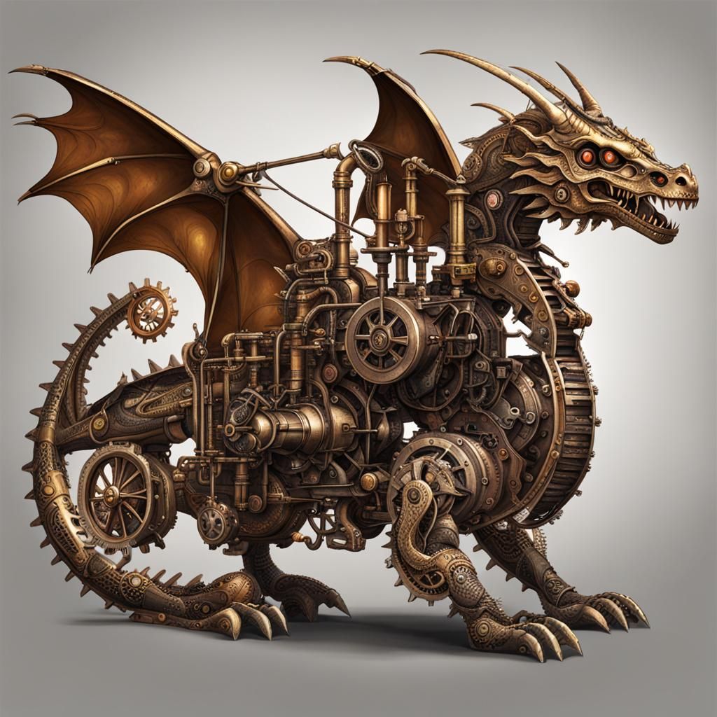 Clockwork dragon - AI Generated Artwork - NightCafe Creator