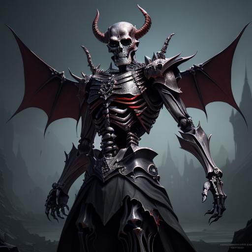 Devil metal skeleton - AI Generated Artwork - NightCafe Creator