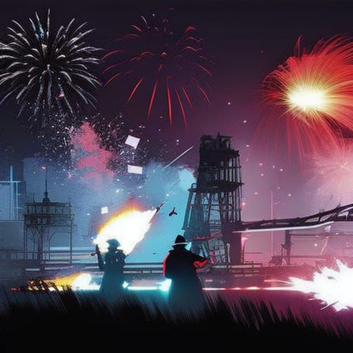 Fireworks - AI Generated Artwork - NightCafe Creator