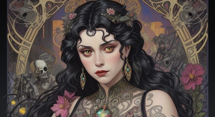 Art Nouveau. Juan Giménez rendition of vampire queen Betty Boop and ...