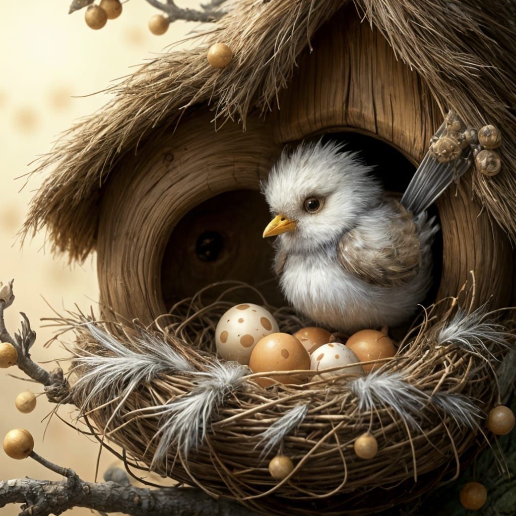 Cute Fluffy Bird Series - 7 - Whimsical Fluffy Birds in a Fa...