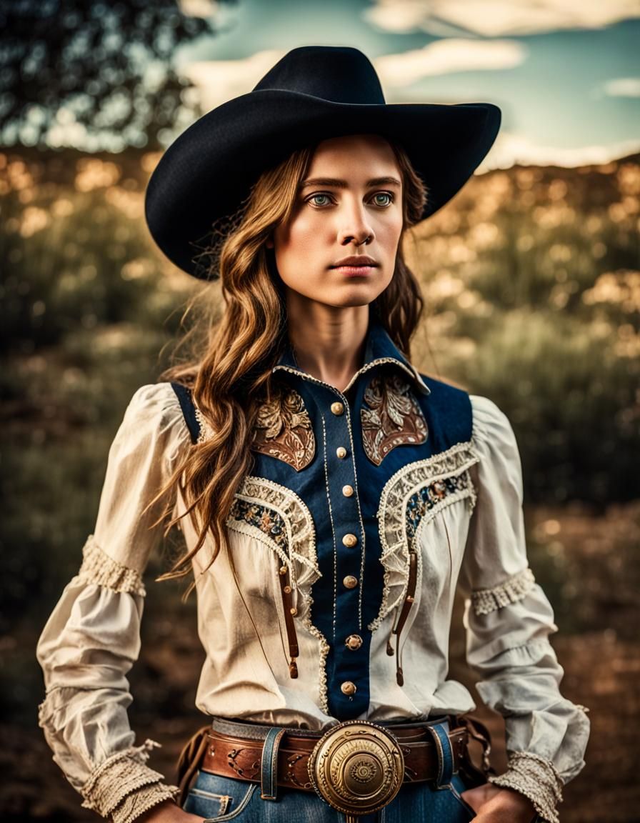 American cowgirl 2, series 2 - AI Generated Artwork - NightCafe Creator