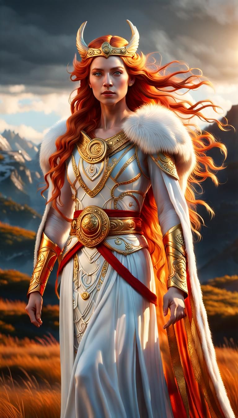 Valkyrie Goddess Freyja - AI Generated Artwork - NightCafe Creator