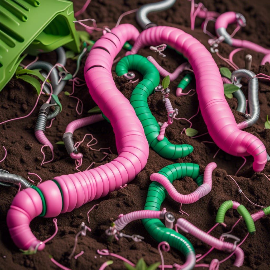 Robotic worms made from recycled parts cleaning the earth of plastic ...