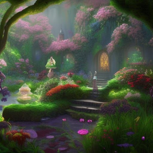 secret garden - AI Generated Artwork - NightCafe Creator