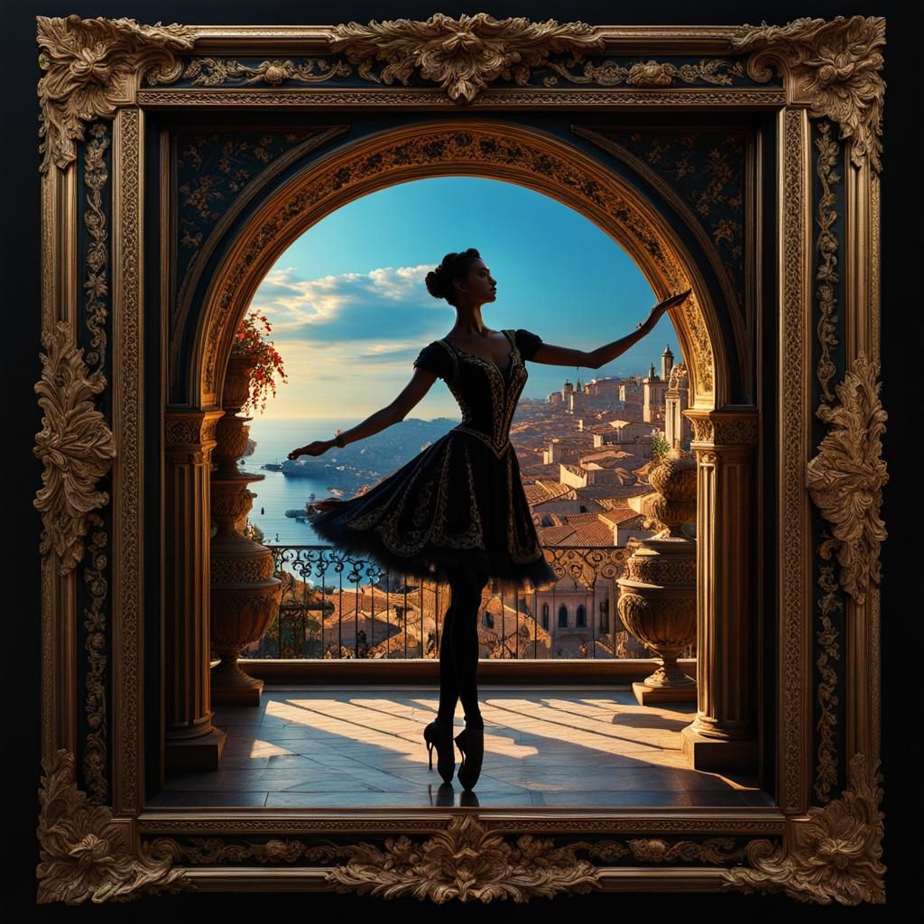 Ballerina silhouette - AI Generated Artwork - NightCafe Creator