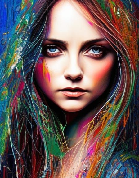 Christina Ricci (Carne Griffiths) - AI Generated Artwork - NightCafe ...