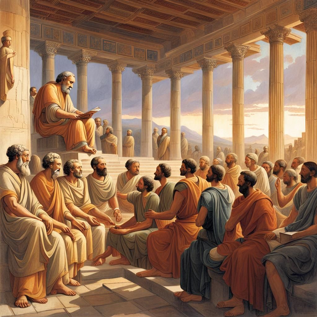 Stoic School. - AI Generated Artwork - NightCafe Creator