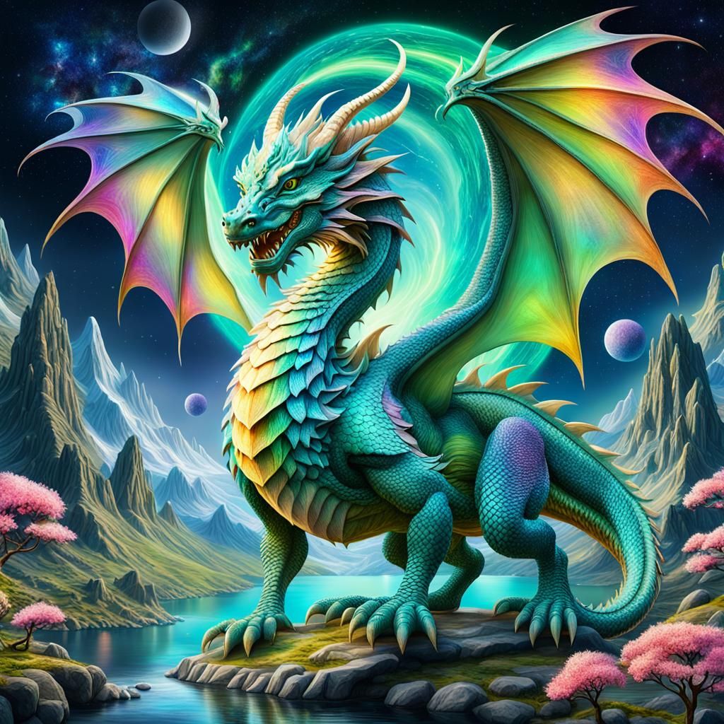 AURORA DRAGON 🐉 - AI Generated Artwork - NightCafe Creator