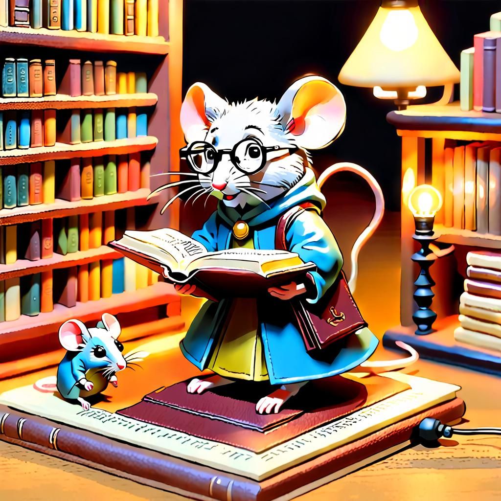 The Mouse Librarian - AI Generated Artwork - NightCafe Creator