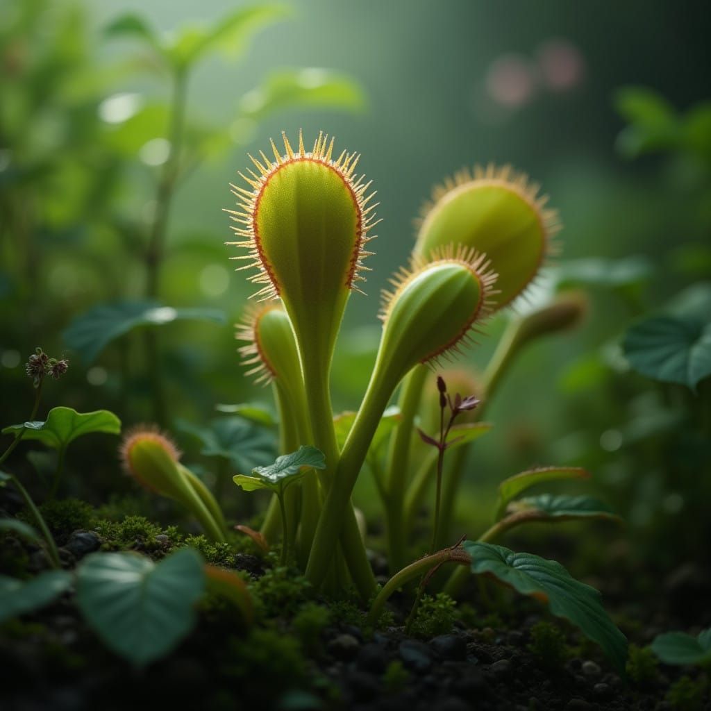A Majestic Venus Flytrap in Hyperrealistic Camoufl... - AI Art