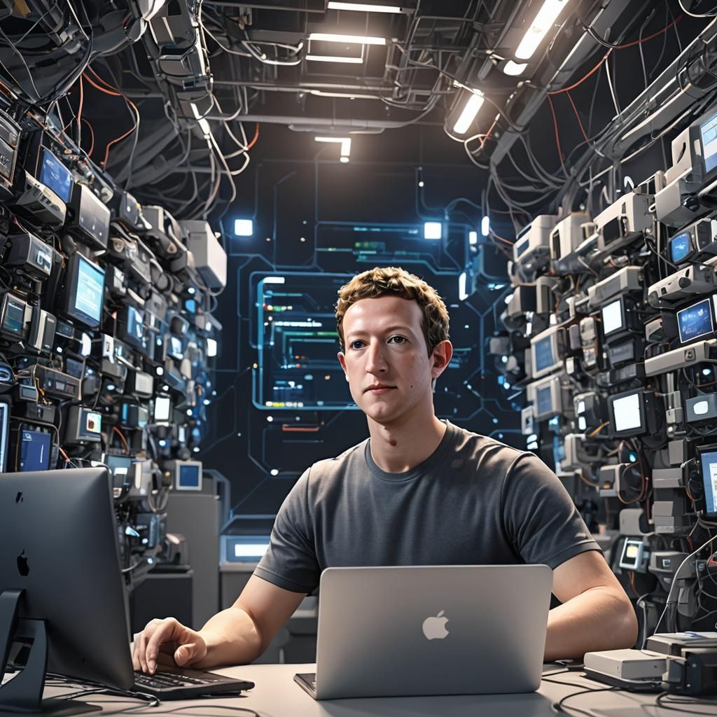 mark zuckerberg coding creating meta - AI Generated Artwork - NightCafe Creator