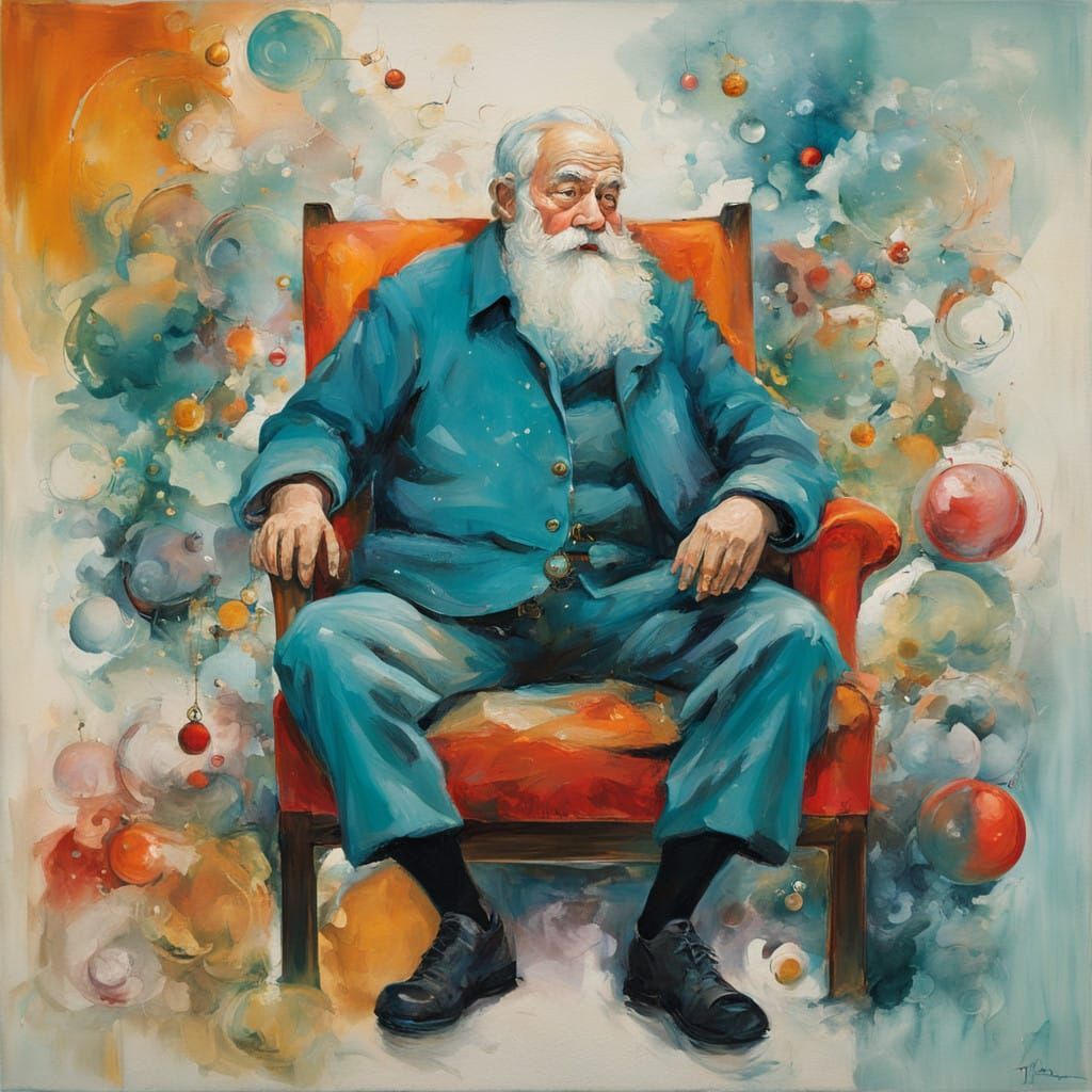 Santa Claus retires for next year - Serene Santa Claus in W...