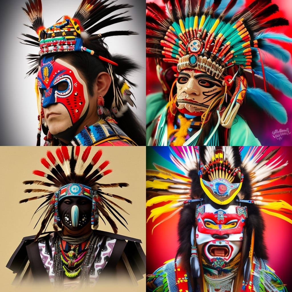 pow wow, First Nations, fancy dancer regalia, double bustle, samurai ...