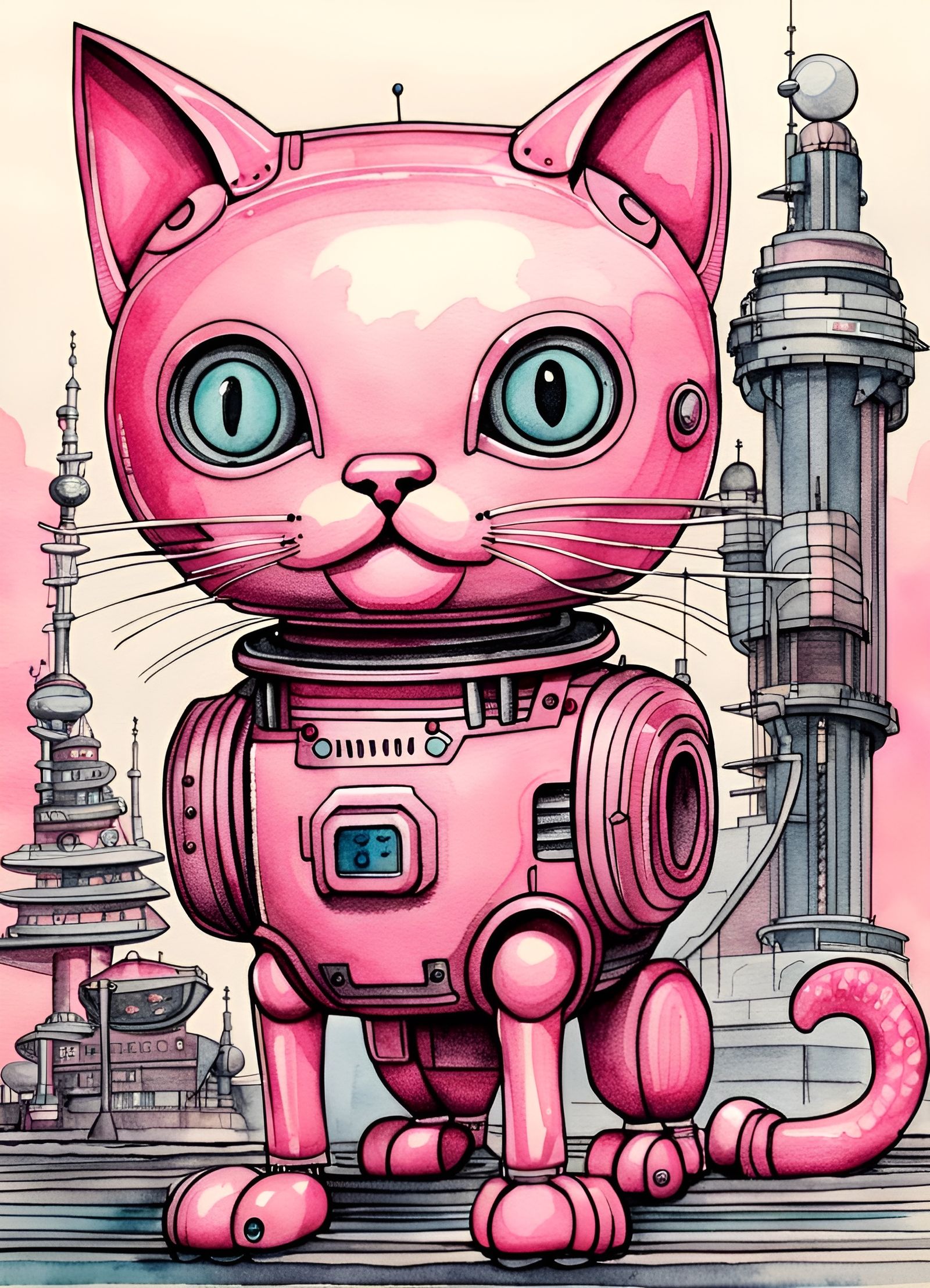 The Kittybot 2000--The Pet of Tomorrow! (I) - AI Generated Artwork - NightCafe Creator