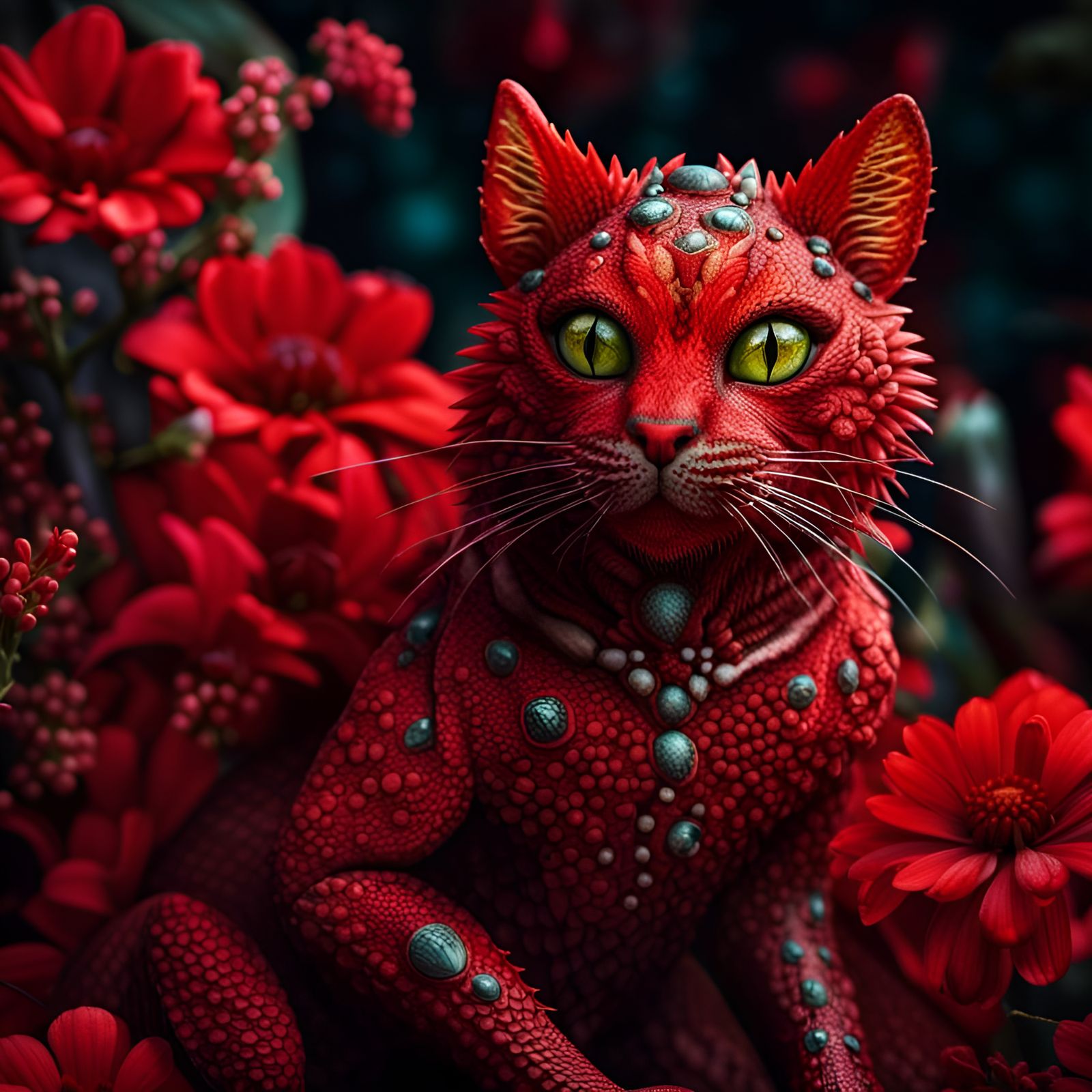 Lizard-Cat - AI Generated Artwork - NightCafe Creator