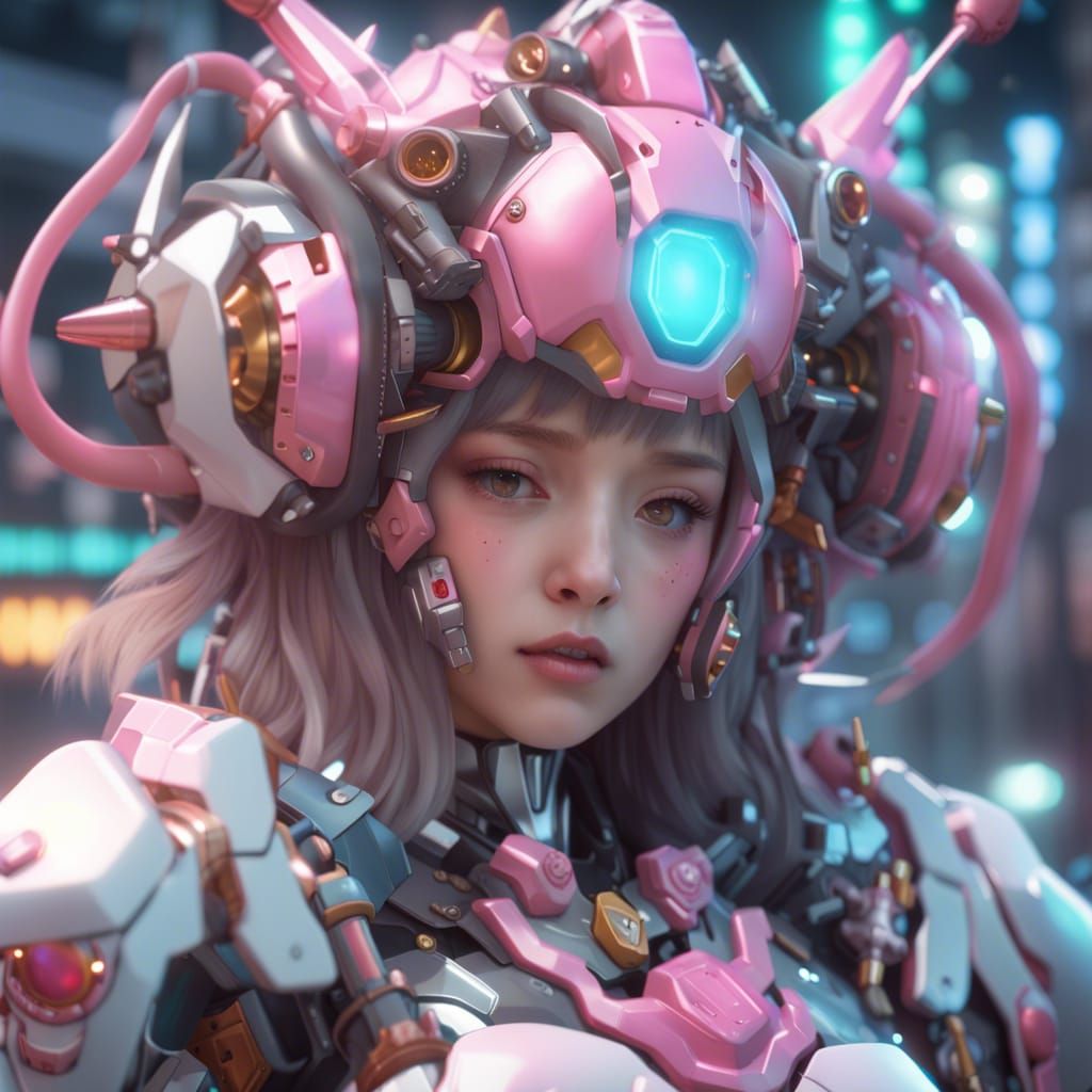Mecha girl - AI Generated Artwork - NightCafe Creator
