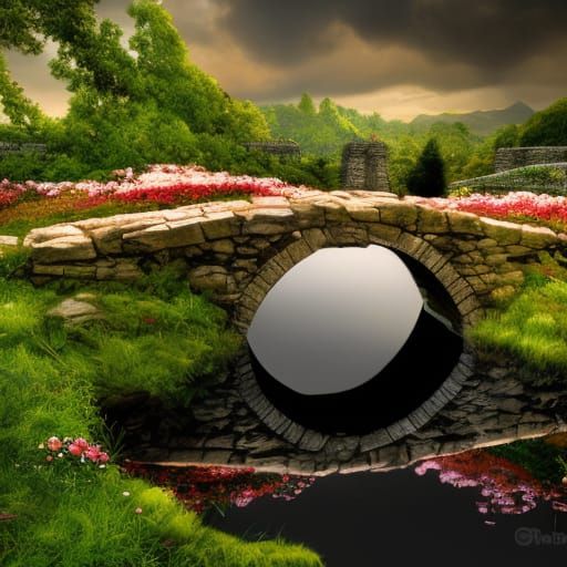 Ancient bridge - AI Generated Artwork - NightCafe Creator